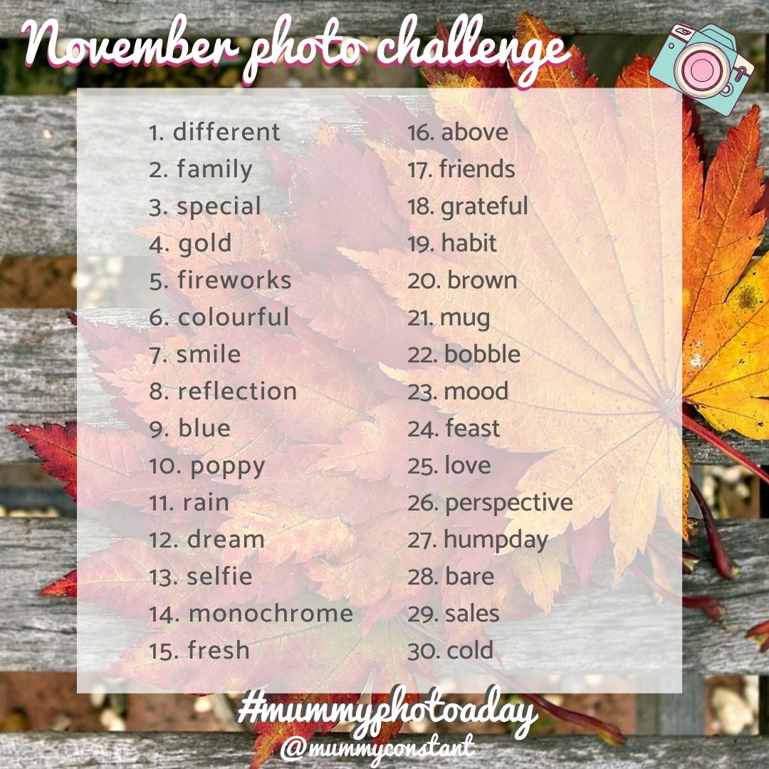 November photo challenge 2019 #MummyPhotoADay - MummyConstant